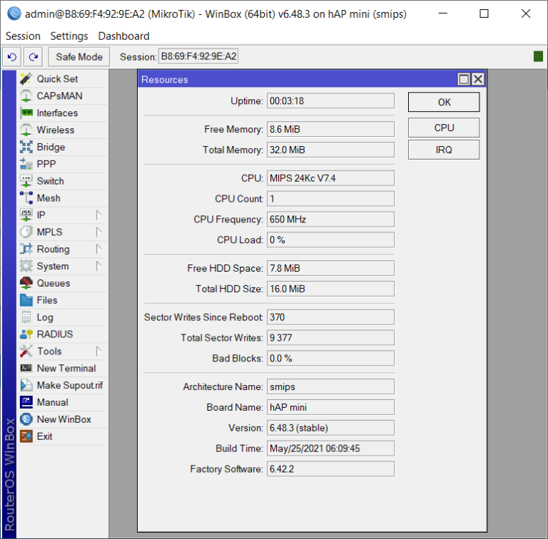 How to reset MikroTik RouterBOARD admin password without resetting the ...
